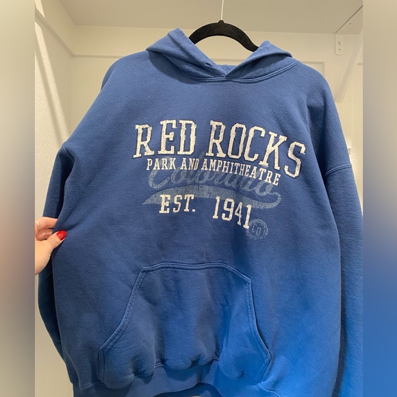 Gildan | Shirts | Blue Red Rocks Hoodie | Poshmark